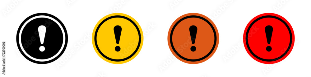 exclamation marks caution warning signs vector design Stock Vector ...