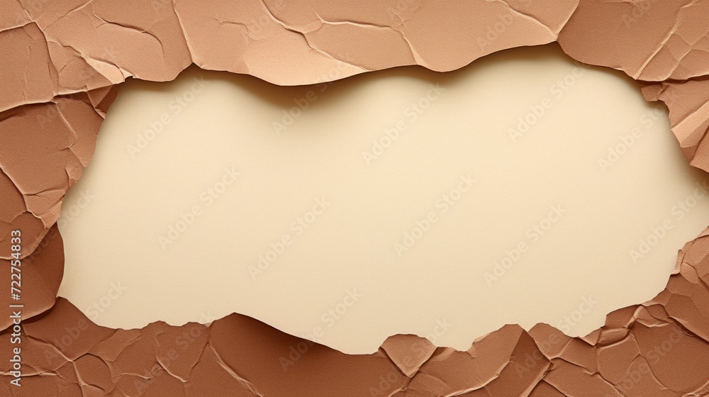 Artistic representation of cracked earth using brown and beige paper ...