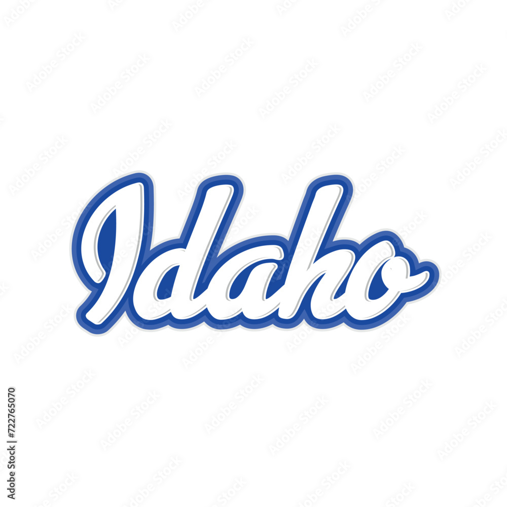 Vecteur Stock Idaho text effect vector. Editable college t-shirt design ...