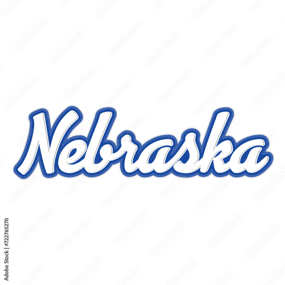 Nebraska text effect vector. Editable college t-shirt design printable ...
