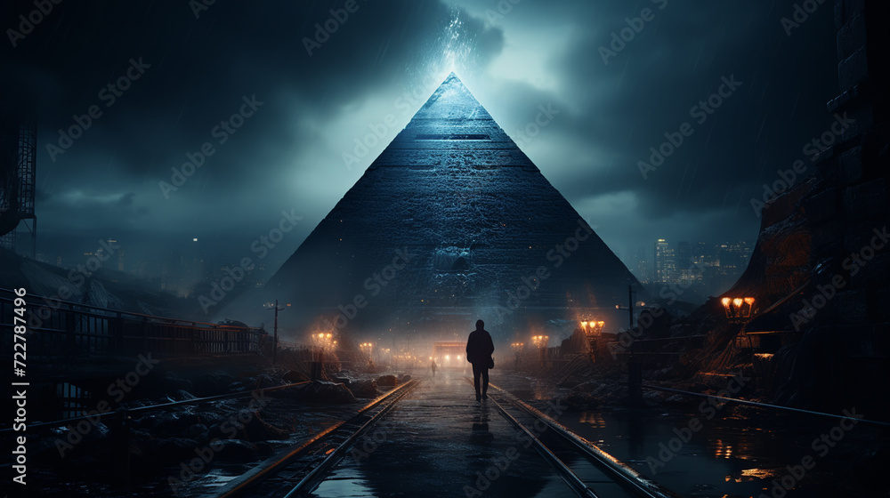 illustration of the all-seeing eye. The abstract symbol of the Masons ...