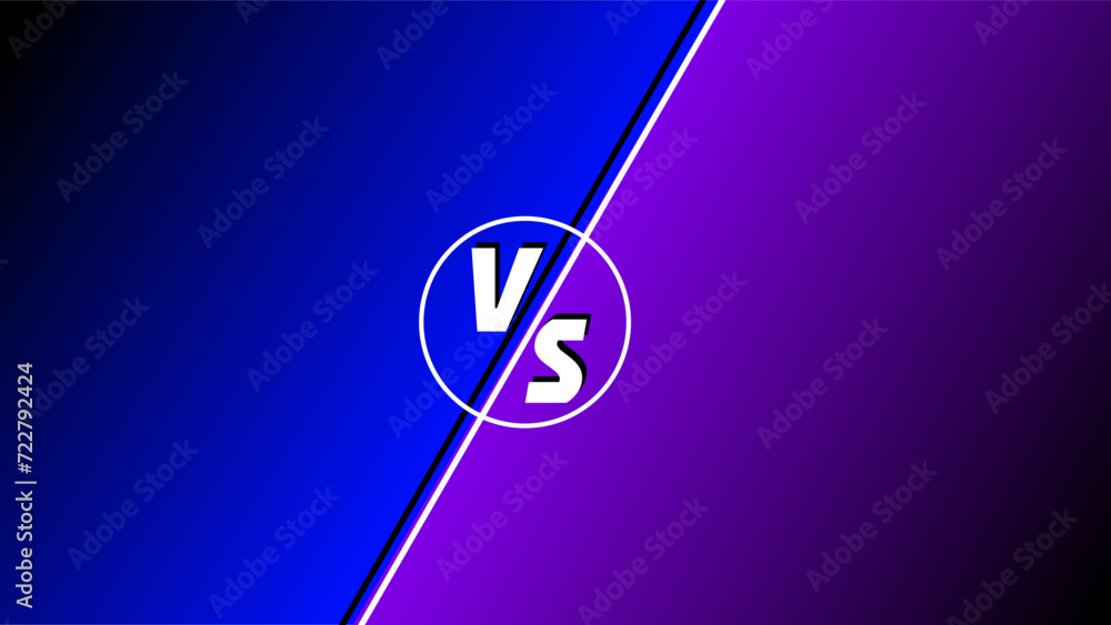 White versus text with circle over double text screen with dark blue ...