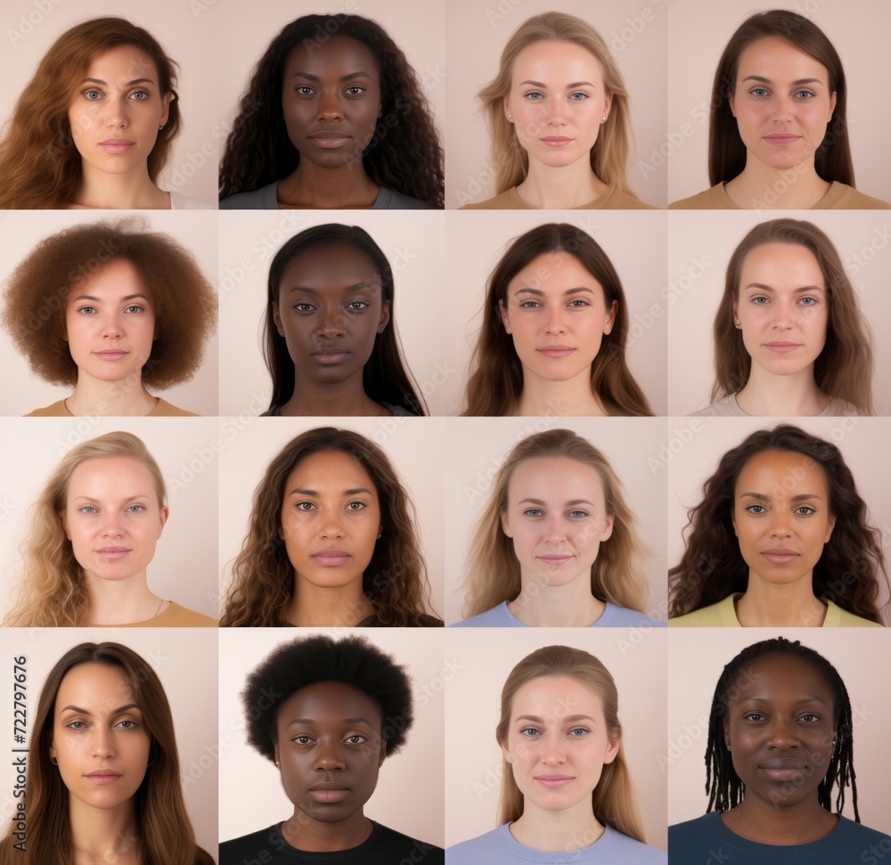 A modeling agency casting. Black and white women. Diversity. Phenotype ...