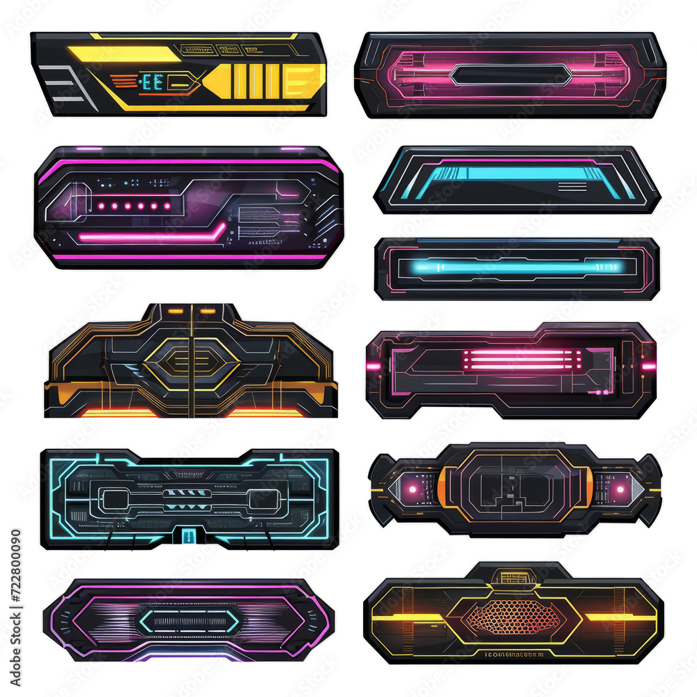 .HUD Futuristic User Screen Interface Element Set Race car lines. Sport ...