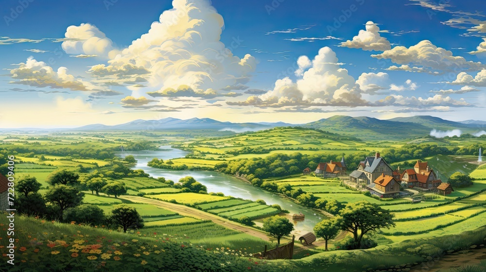 River, a bucolic expanse embodying rustic beauty and the tranquil ...