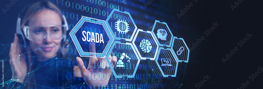 System Supervisory Control And Data Acquisition technology concept ...