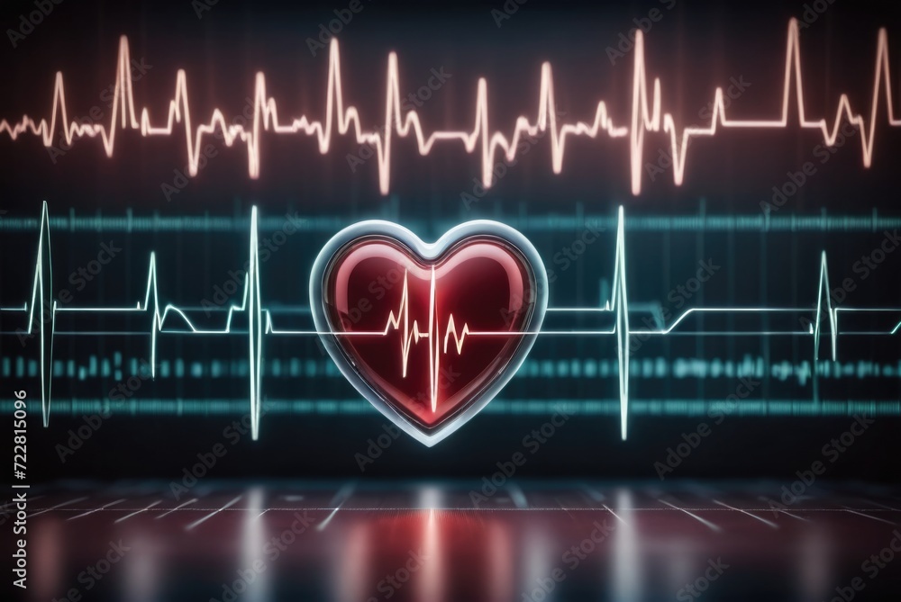 Visualize the pulse of medical care with a background adorned by ...