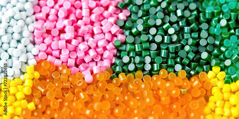 3d colorful tiny plastic cylindrical grains ,colorful plastic polymer ...