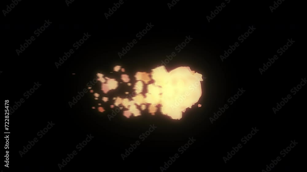 Flying abstract fireball loop vfx overlay, 4k animation with green ...