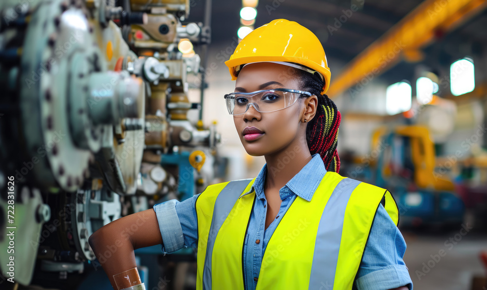 Professional engineer black women , worker, woman afican mechanical ...