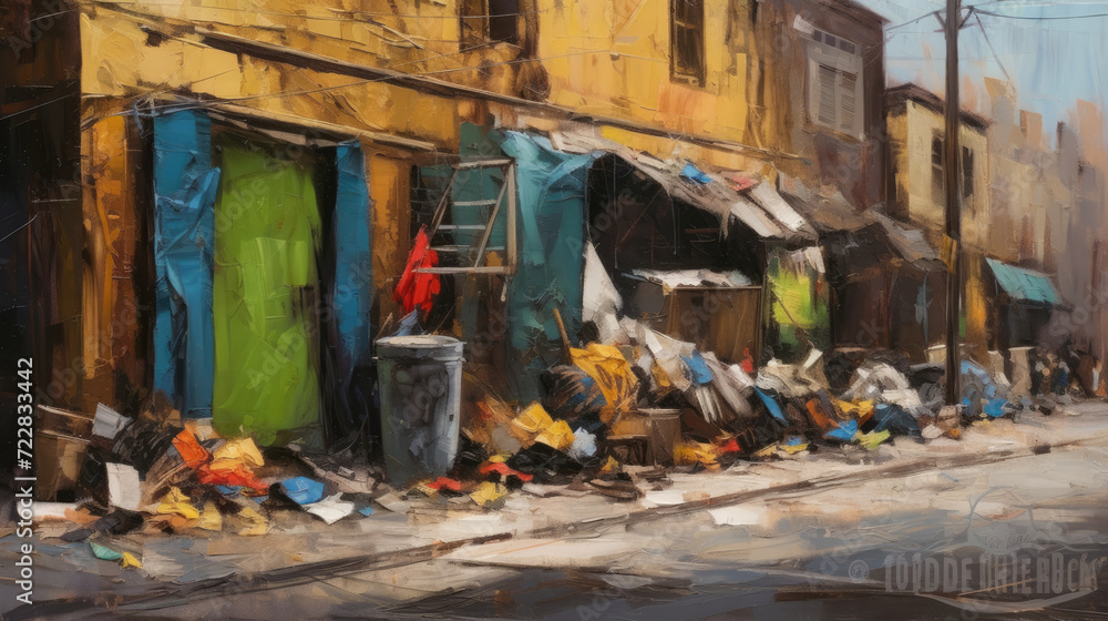 Homeless man sitting on the street, Problems of big modern cities ...