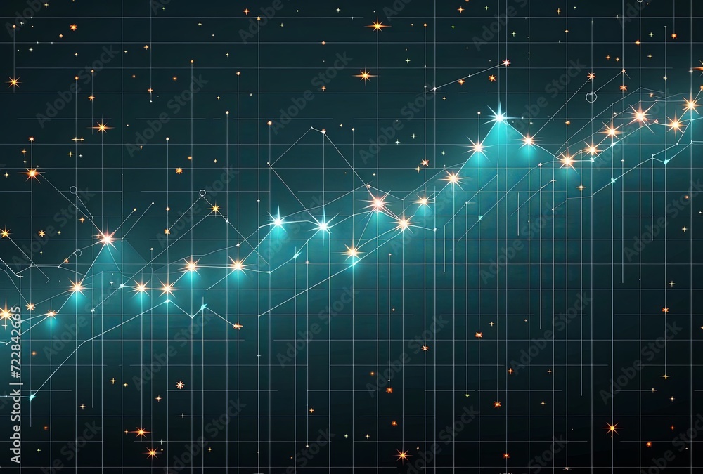 Graph background with pointing up pointing down Stock illustration ...