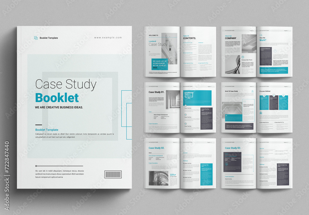Case Study Booklet Template Stock Template | Adobe Stock