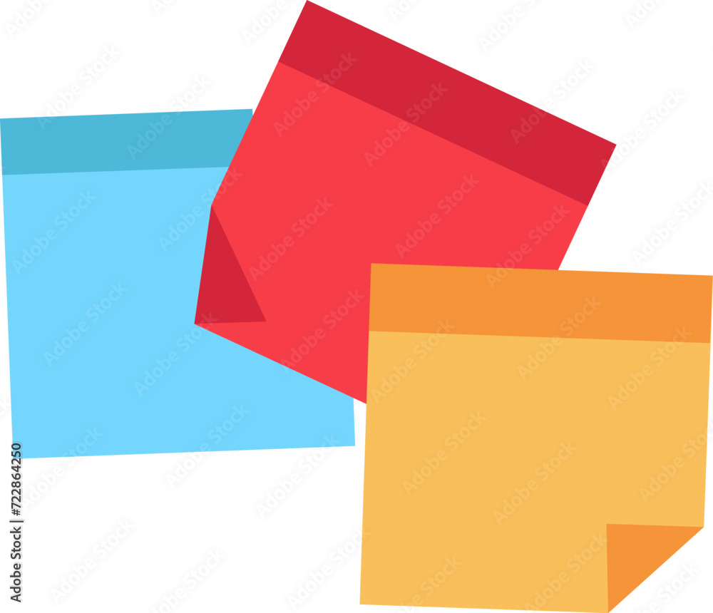 Sorting of paper and office waste. Sticky paper sticker for notes and ...