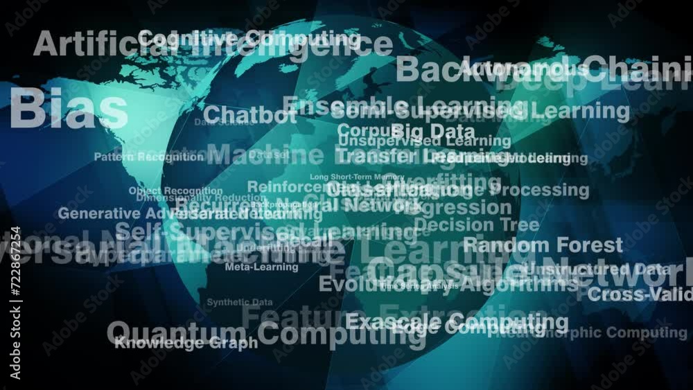 Vídeo do Stock: Machine learning with ai algorithm and deep learning for artificial intelligence ...