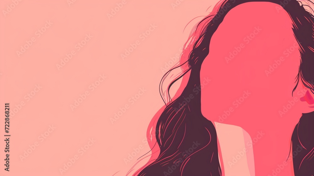 a woman illustration on a royal pink background, women's day background ...