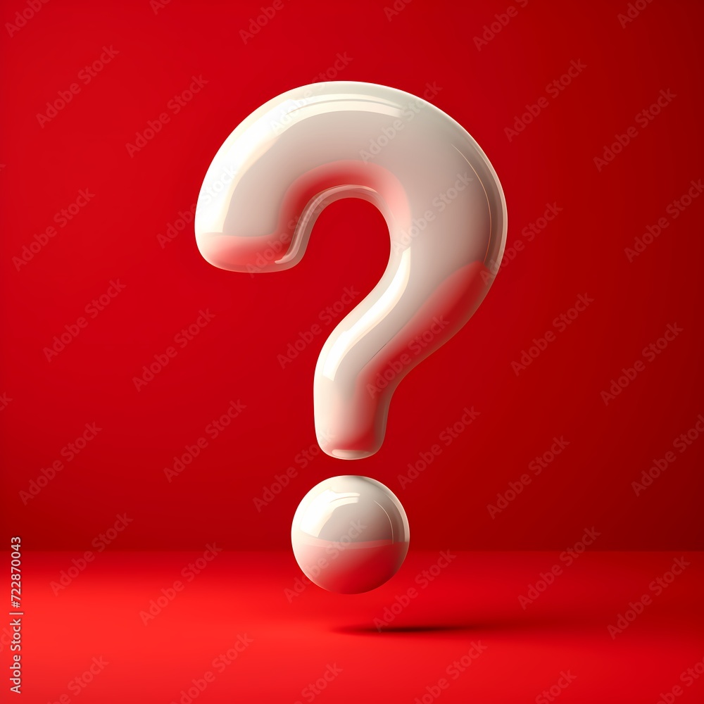 AI generated illustration of a question mark against a red background Stock Illustration | Adobe ...