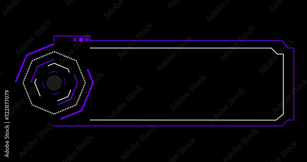 Technology designed hud lower third high resolution. Element of hud interface. Futuristic neon ...