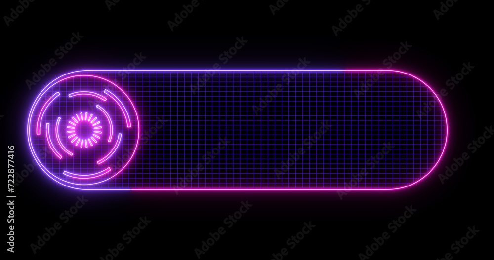 Illustration cool neon color futuristic lower third in high resolution ...