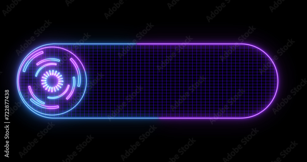 Illustration cool neon color futuristic lower third in high resolution ...