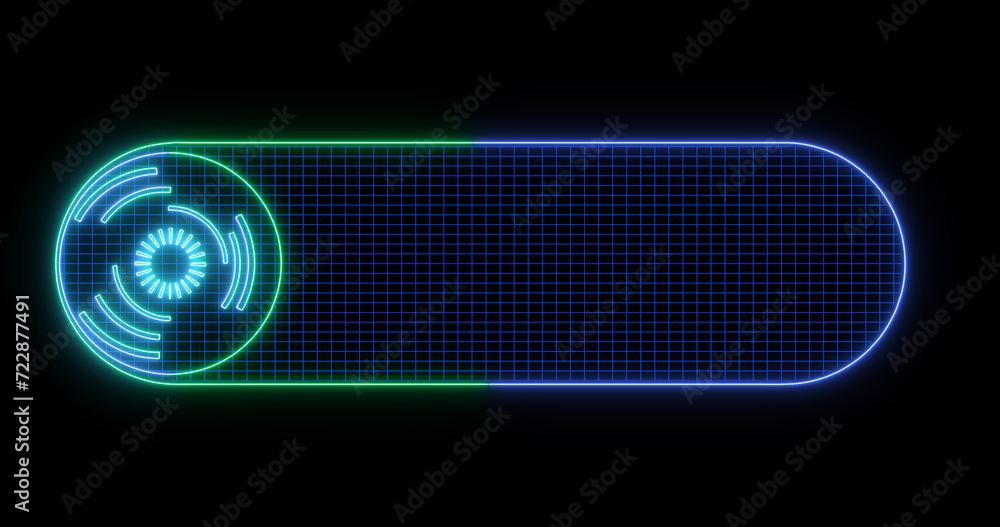 Illustration cool neon color futuristic lower third in high resolution ...