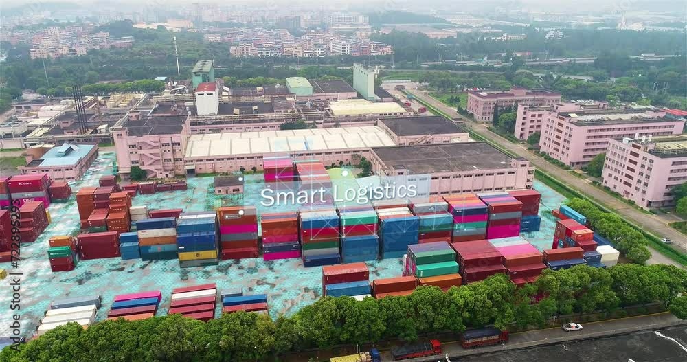 Visualization of smart logistics. Smart logistics concept. Smart ...