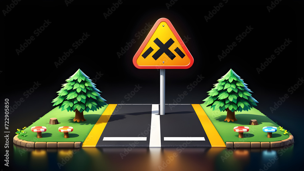 Road safety symbol. Accident zone. Danger warning icon. alert triangle ...