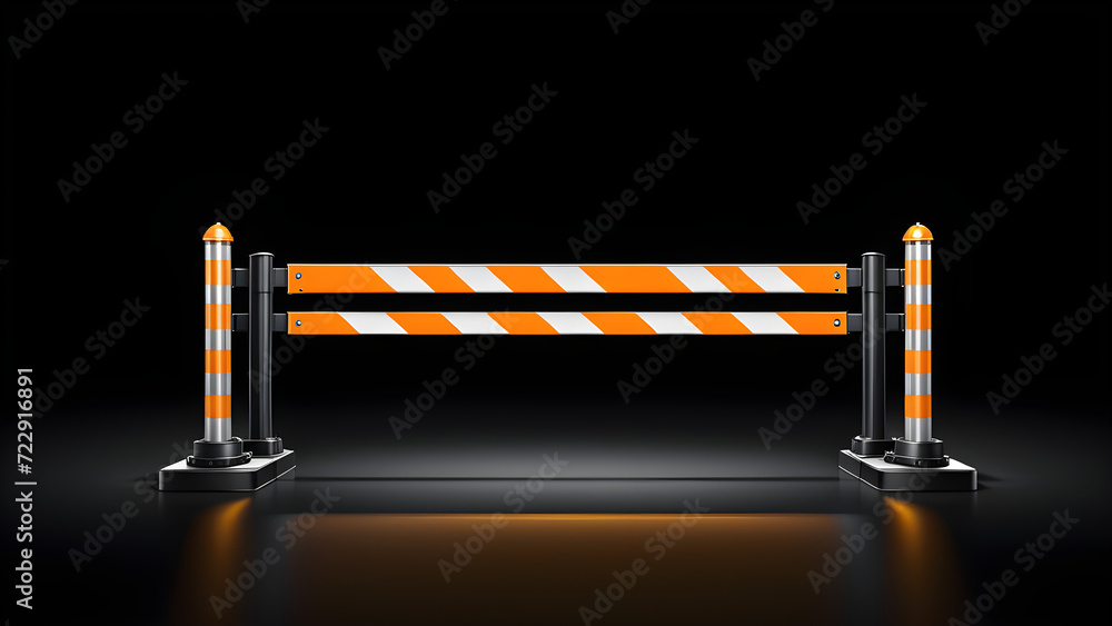 industrial .safety barrier under construction concept. Road safety ...
