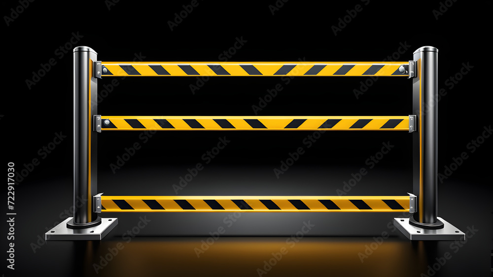 industrial .safety barrier under construction concept. Road safety ...