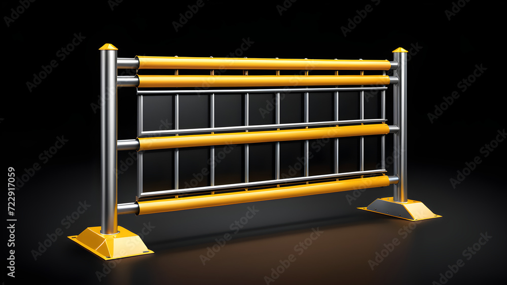 industrial .safety barrier under construction concept. Road safety ...
