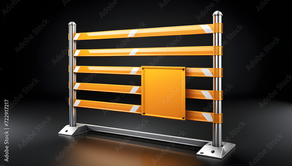 industrial .safety barrier under construction concept. Road safety ...