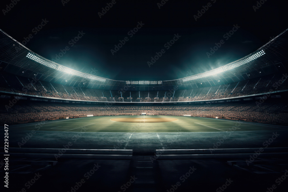 football field sky at night Stock Photo | Adobe Stock