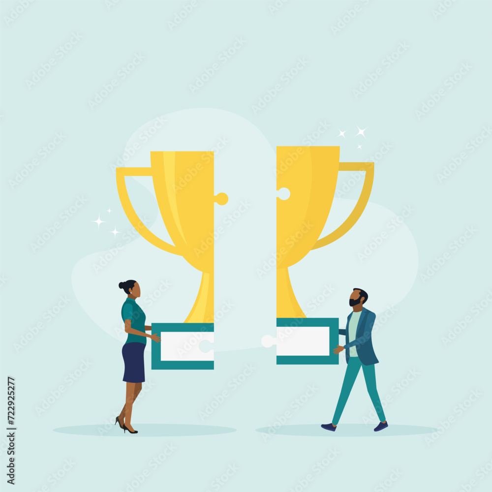 Win-win situation, agreement or solution to win together, solution to ...