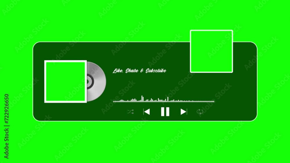 CD Player Green Screen, Audio Spectrum Visualizer Green Screen vídeo do ...