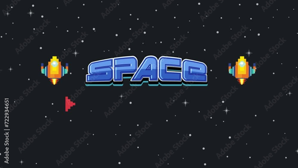 Pixel art game background animation. 8 bit vector image Stock 비디오 ...