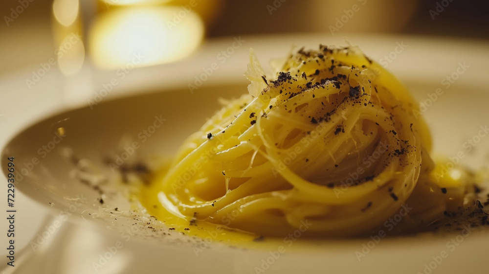 100 grams of spaghetti, intertwined with mozzarella and spices ...