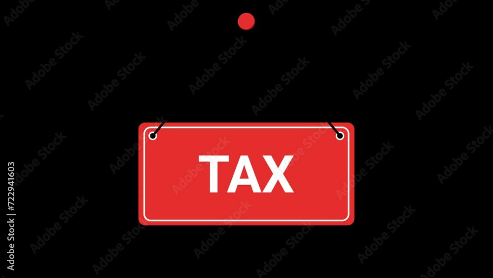 Tex Hanging Placard signboard Animation with transparent background 素材庫 ...