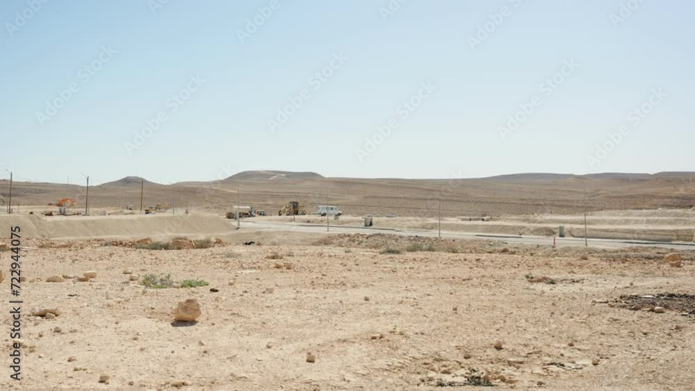 Construction equipment and vehicle in housing development project in ...