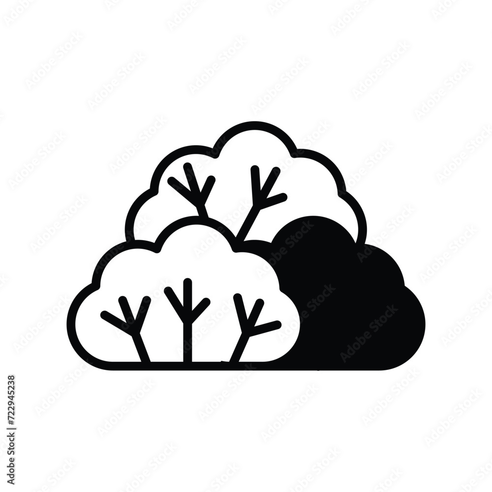 shrubs icon with white background vector stock illustration Stock ...