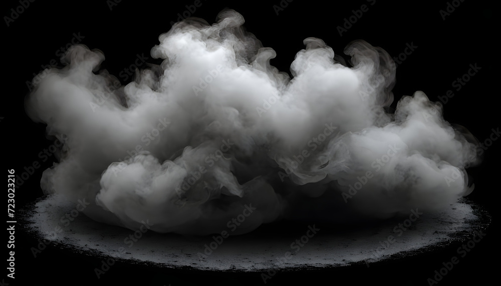 Smoke black ground fog cloud floor mist background steam dust dark ...