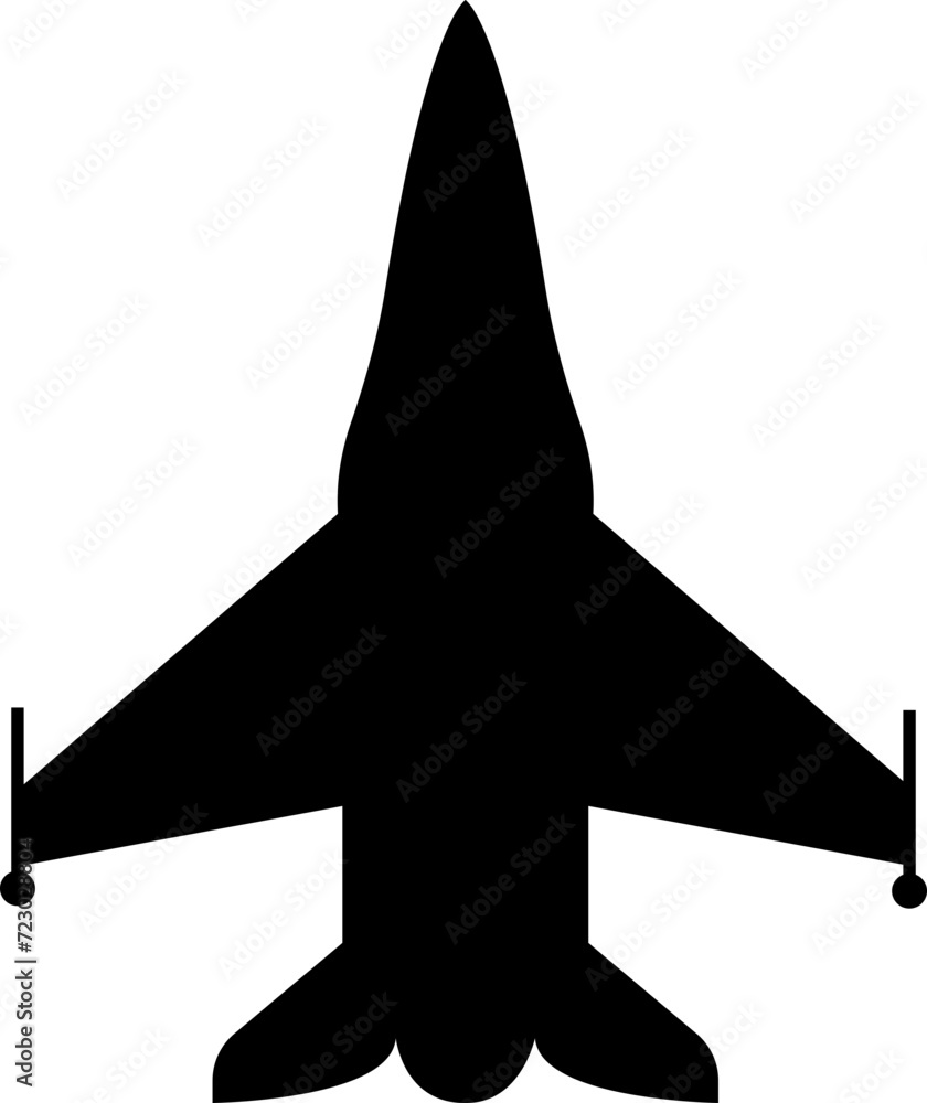 Plane icon. Airplane black flat vector isolated on transparent ...