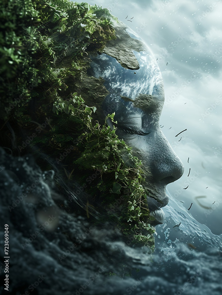 Mother earth concept art, Earth Day background poster design, wallpaper ...