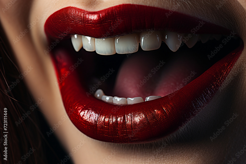 Generative ai picture collage of dangerous vampire teeth bite attack ...