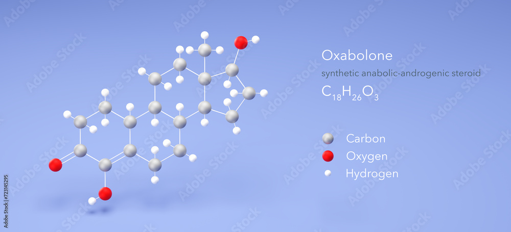 oxabolone molecule, molecular structures, synthetic anabolic-androgenic ...