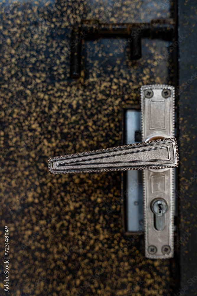 old unsafe traditional lock in indoor gate Stock Photo | Adobe Stock