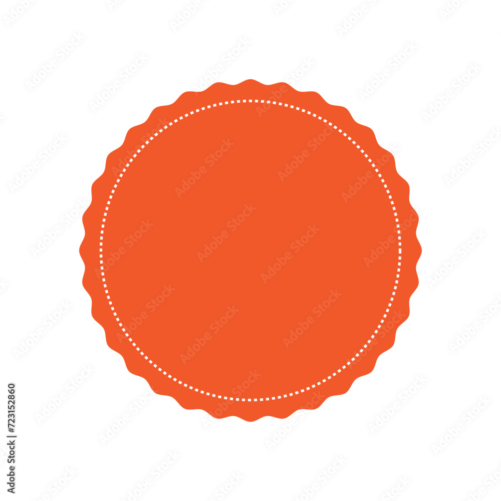 Stitched zig-zag circle collection in black color. Circle with sharp ...