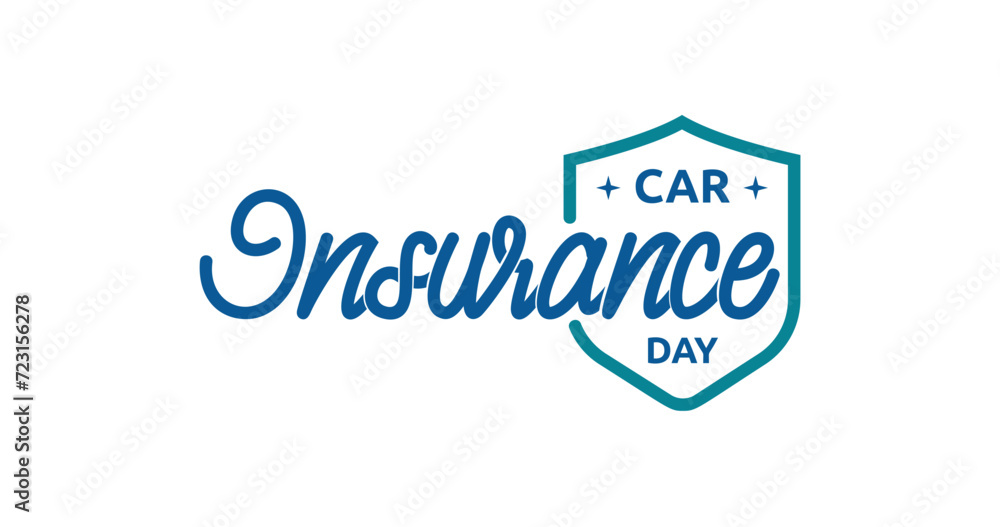 Car Insurance Day handwritten text illustration vector. Great for ...