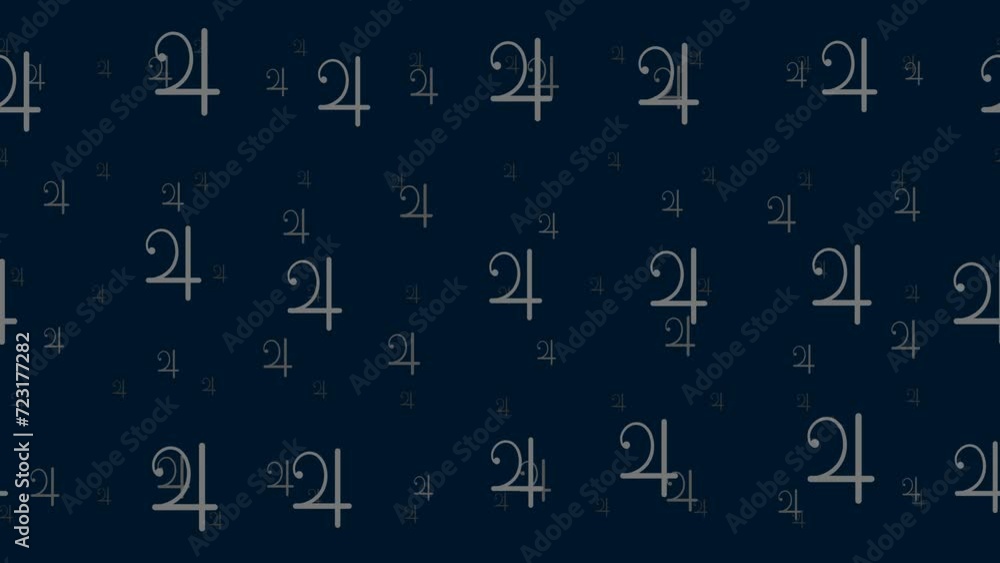 Vidéo Stock Jupiter astrological symbols float horizontally from left to right. Parallax fly ...