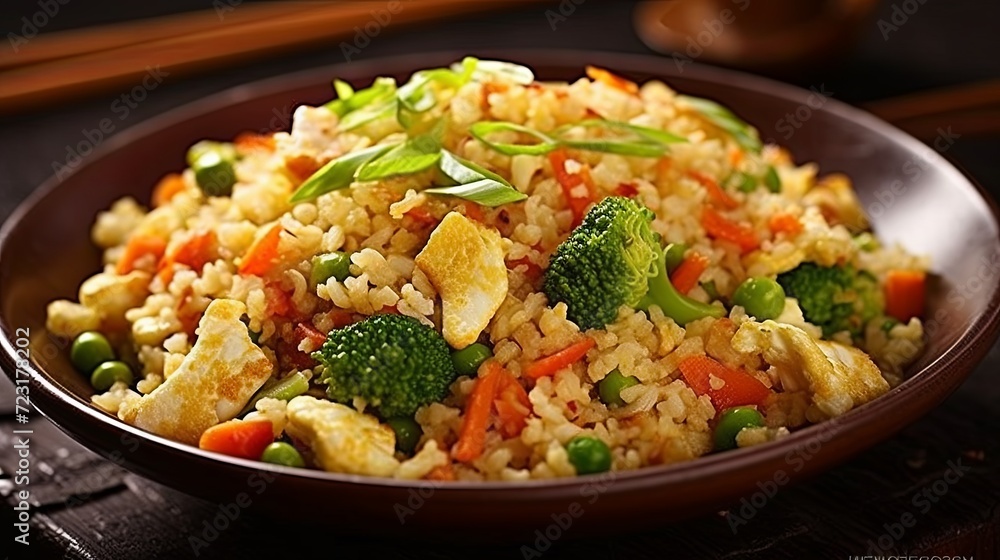 Healthy Rice Swap: Cauliflower Rice vs. Traditional Fried Rice Stock ...