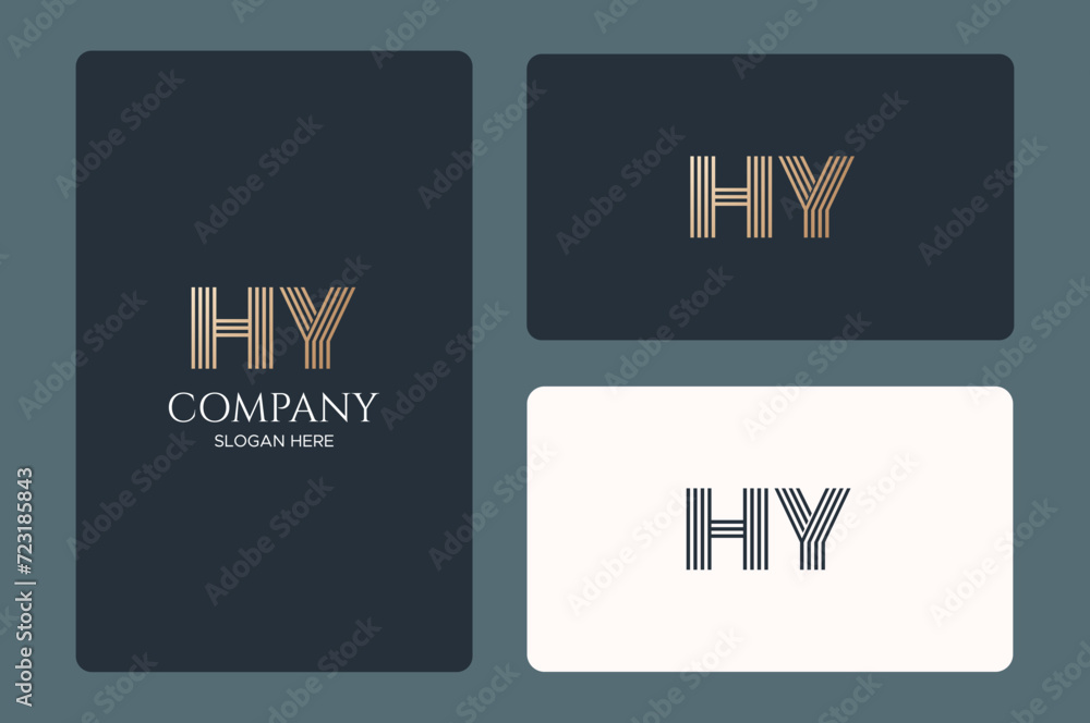 HY logo design vector image Stock Vector | Adobe Stock